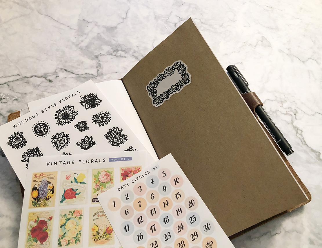 Making a dotted notebook from free printables • Bigrell Design
